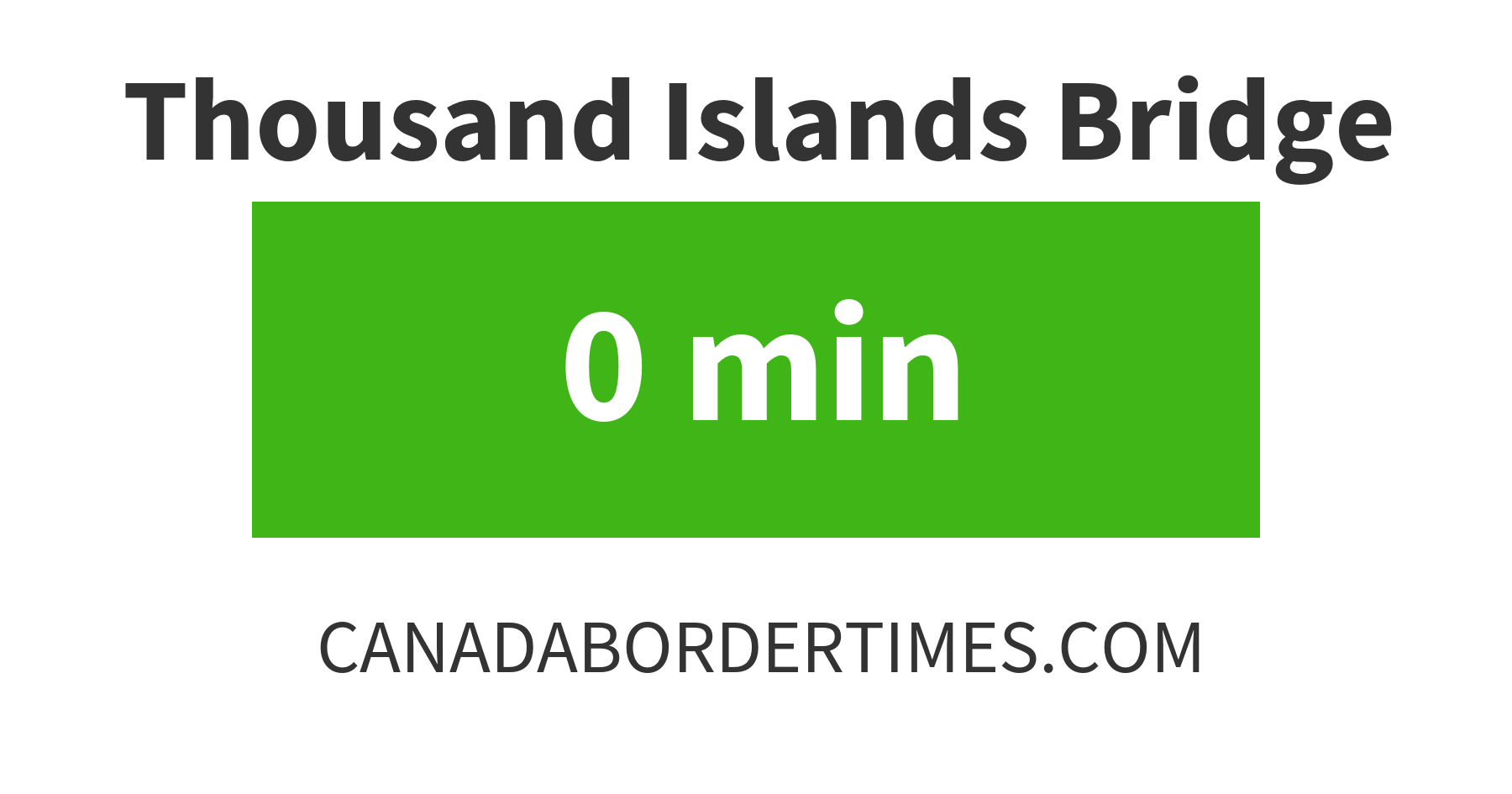 US - Canada border Wait Times in Alexandria Bay - Ivy Lea | Thousand ...