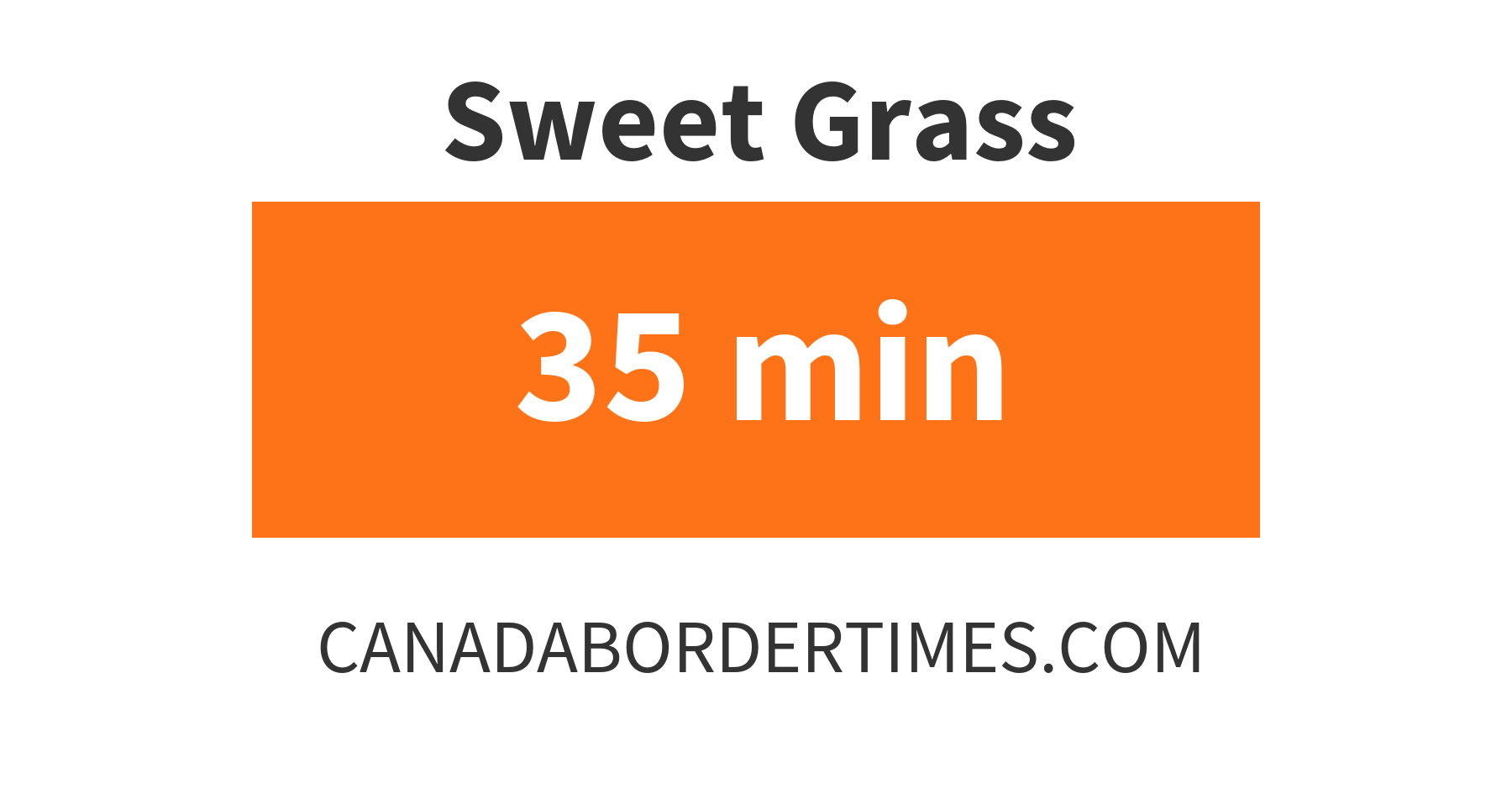 US - Canada border Wait Times in Sweet Grass - Coutts | Sweet Grass